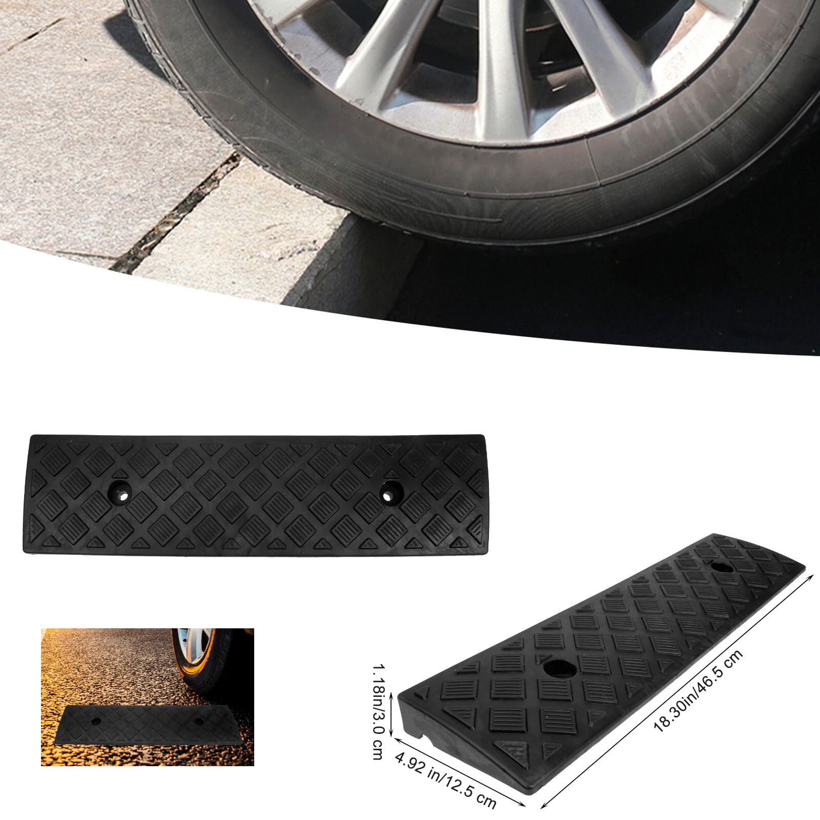 Rubber Curb Ramp Access Threshold Ramp Sidewalk Driveway Wheelchair ...