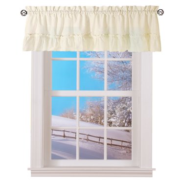 Stacey Window Curtain Tier Set with Rod Pocket Top - Classic Home Decor ...
