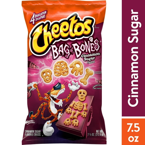 Cheetos Bag of Bones Flavored Snacks Cinnamon Sugar, 7.5 oz Bag ...