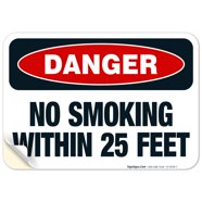 Danger No Smoking Oxygen In Use Sign, OSHA Danger Sign, 24x30 Aluminum ...