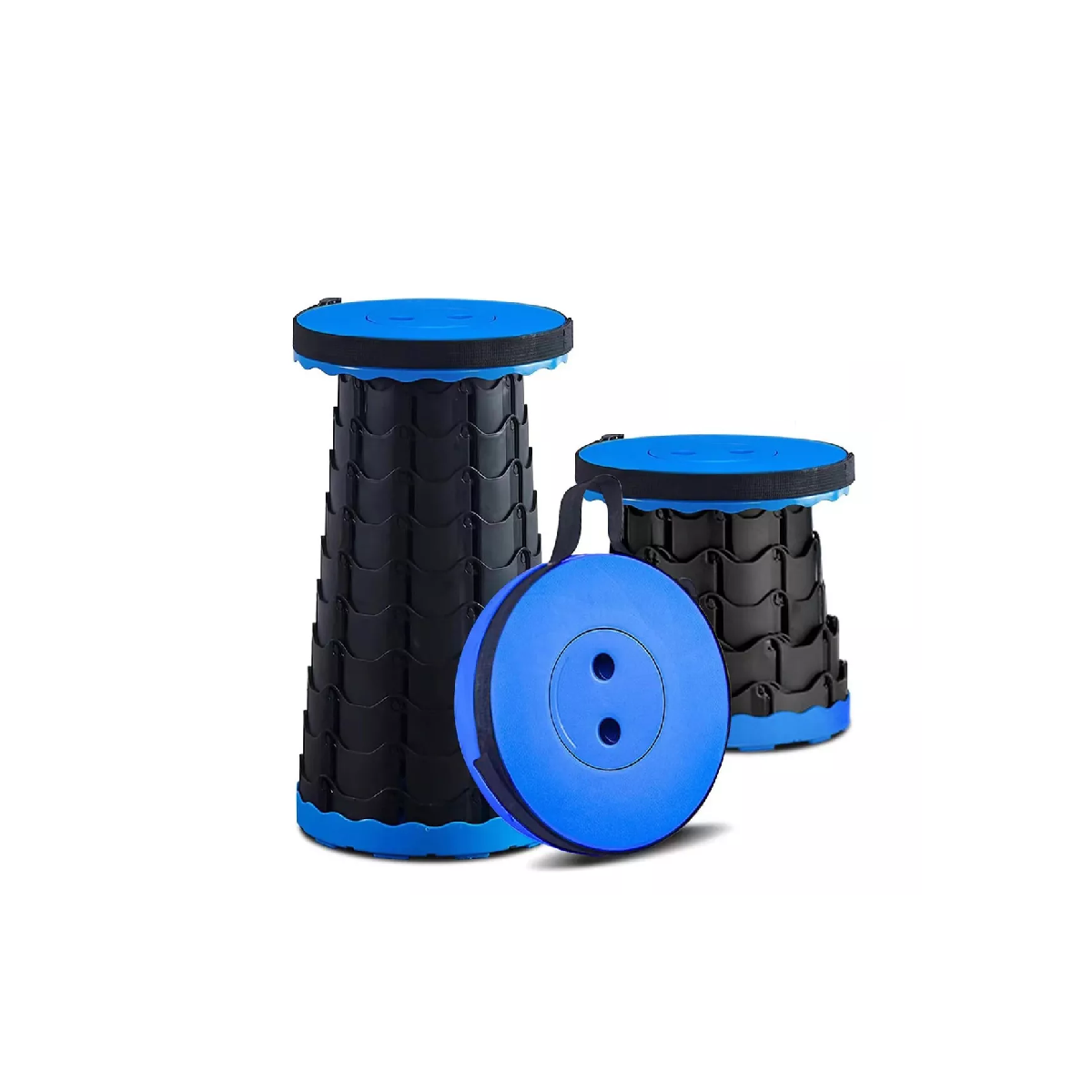 Banco Retráctil Taburete Plegable Portátil Negro con Azul | Walmart en ...