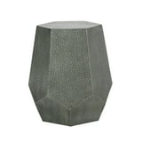 Noble House Minkler Hammered Metal Geometric Side Table, Brushed ...