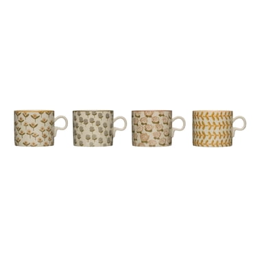 Creative Co-Op Stoneware Mug with Teabag Pocket & Reactive Glaze Finish ...