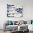 Blue Grey Shabby Canvas Print Wall Art, Vintage Abstract Art Modern ...