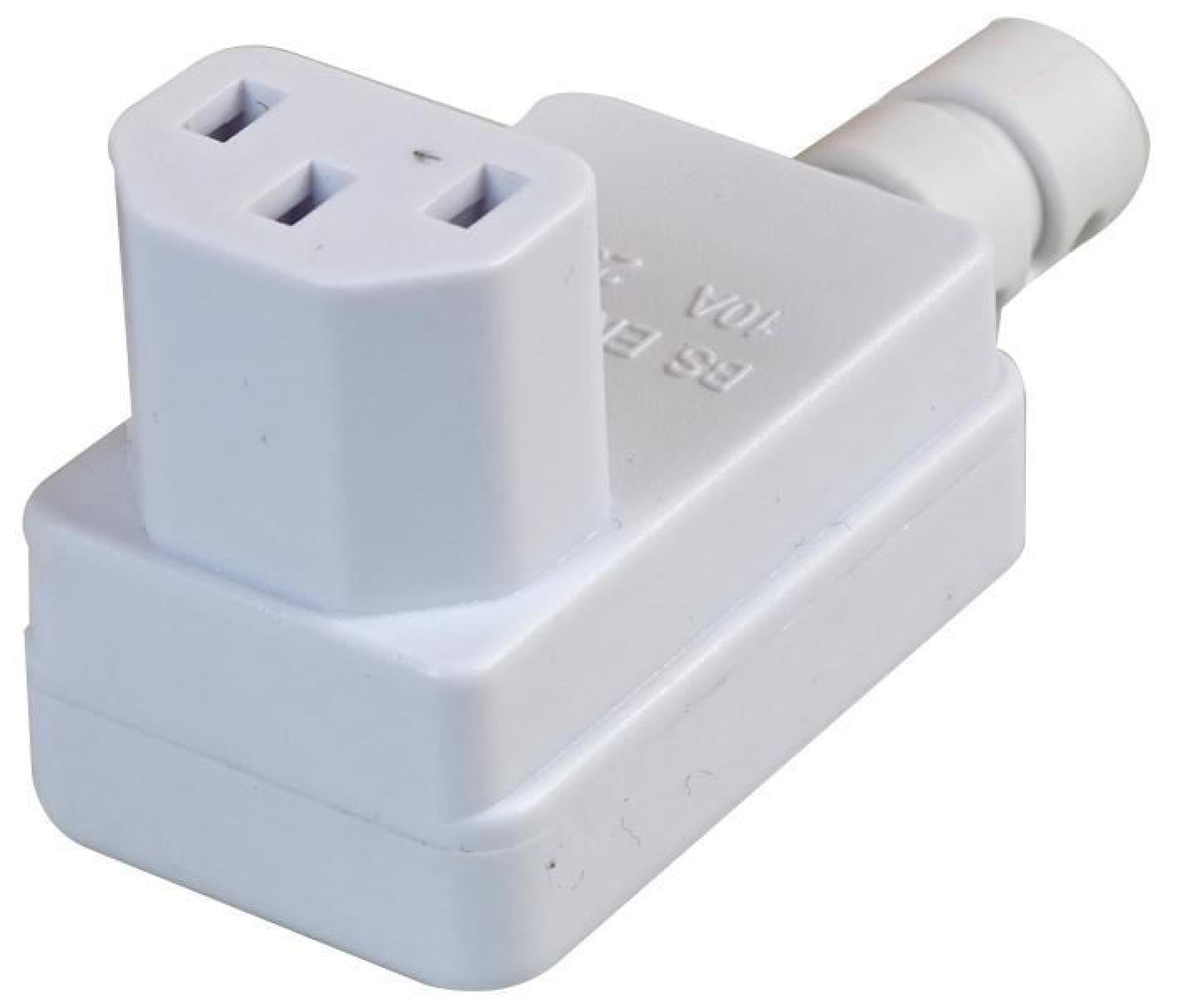 PRO ELEC - Rewireable IEC C13 Plug, Right Angled, White - Walmart.com