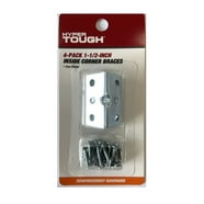 1-1/2 in. x 1-1/2 in. Inside Corner Brace, Steel, Zinc Plated (4 Pack ...