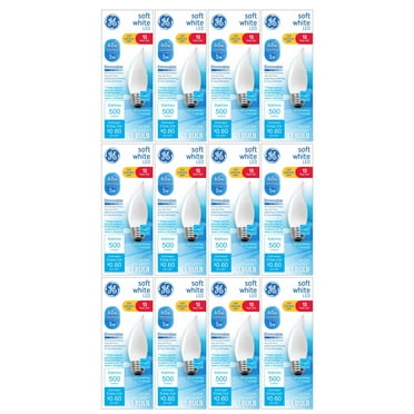 (6 bulbs) GE Lighting 25046 Frosted Finish Light Bulb Dimmable LED ...