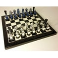 Medieval Times Crusade BLUE WHITE Maltese Knight CHESS SET 15" BLACK ...