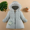 Girl Winter Jackets Long Printed Floral Heavyweight Hooded Puffer Jacket Kid Parka Snow Coats ...