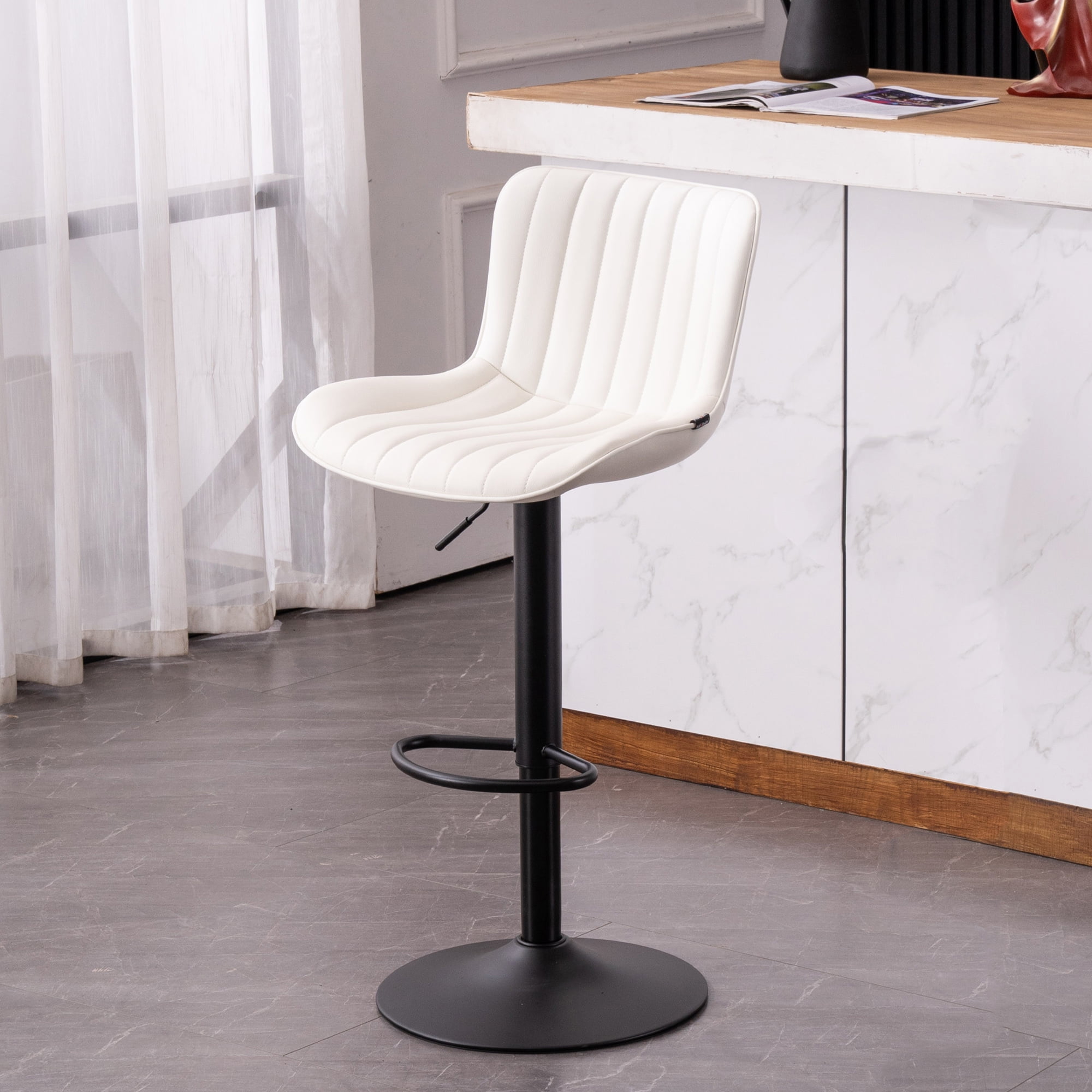 YOUNIKE 1 Pcs Bar Stools Modern Soft Counter Stools with Swivel ...