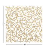 DecMode Contemporary Square Gold Metal Strip Pattern Wall Décor, 40"W x ...