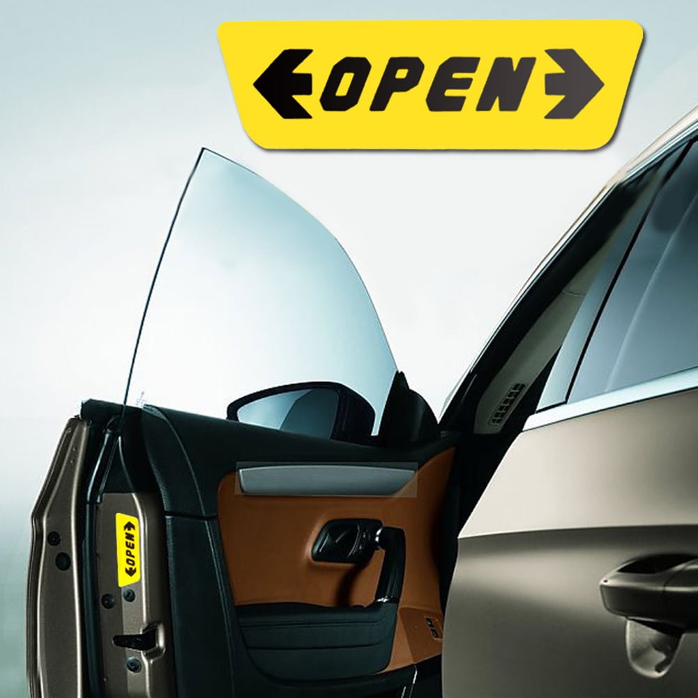 Walbest 4 Pack Car Door Open Sticker Reflective Tape Safety Warning ...