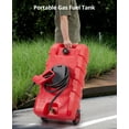 EastVita 15 Gallon Portable Gasoline Fuel Caddy with Shut-Off Valves ...