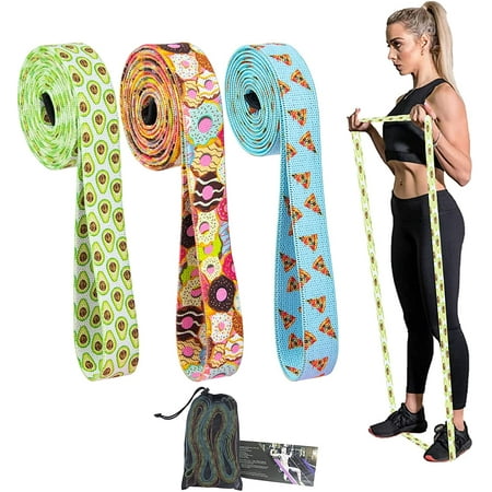 Long Resistance Bands Set Fabric Pull Up Assistance Exercise Bands 3 ...