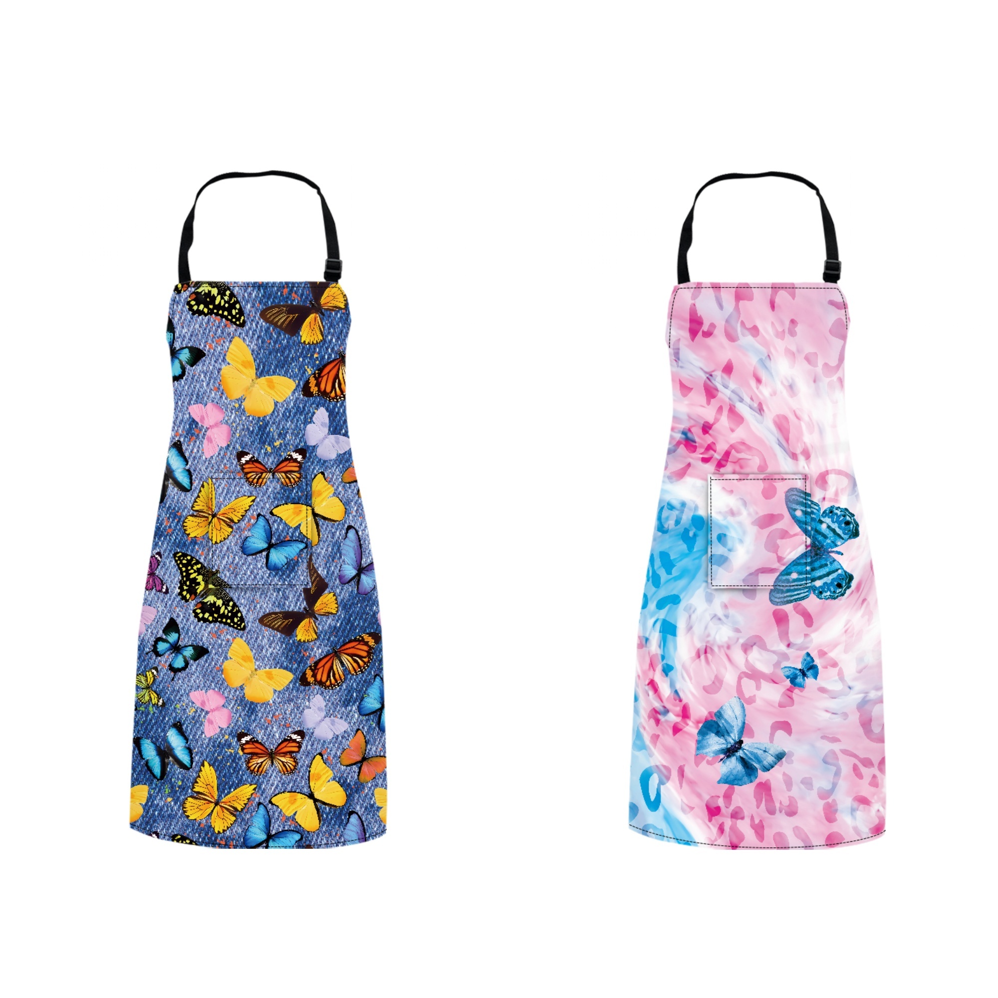 Vodetik Store Aprons for Men with Pockets Waterproof Butterfly Chef ...