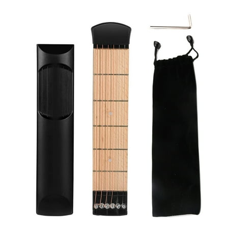 Pocket Guitar Practice Neck, 6 Fret Portable Guitar Chord Practice Tool ...