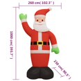 vidaXL Christmas Inflatable Santa Claus with LEDs 393.7" - Walmart.com