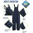 Arctic Hero Men's Insulated Waterproof Ski Snow Bib Overalls, Adult ...