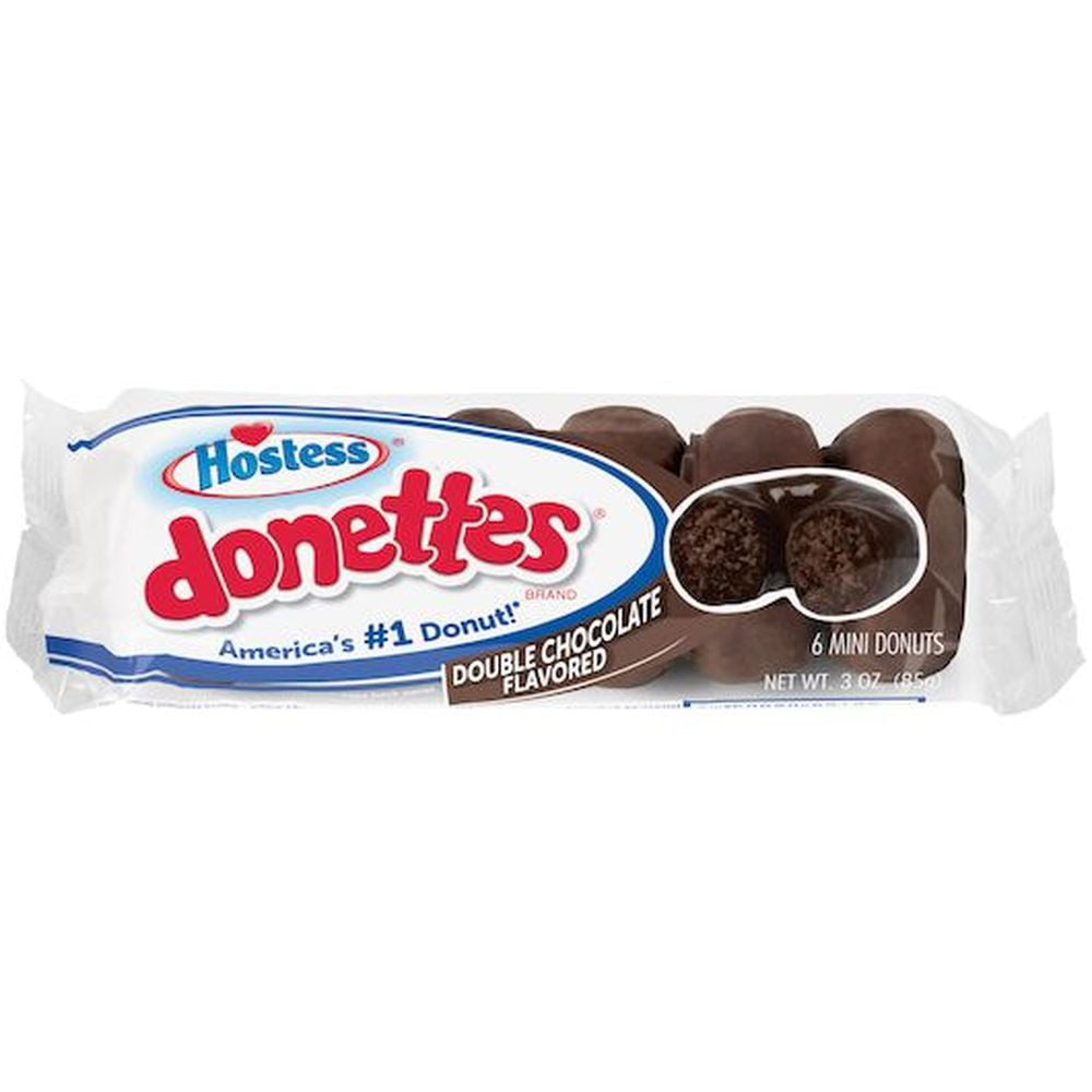Donettes Single Serve Frosted Double Chocolate Mini Donuts, 3 Ounce ...