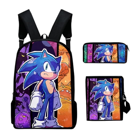 Sonic Backpack Suit, 3D Printed Backpack Three-piece-siniker - Walmart.ca