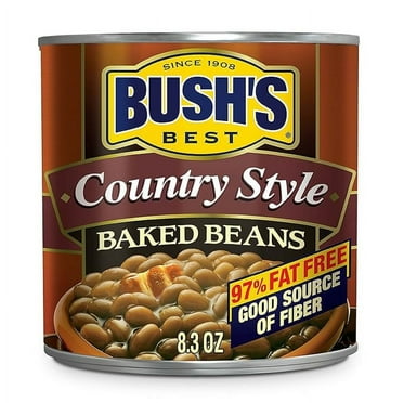 Bush's Country Style Baked Beans, Canned Navy Beans, Sweet & Rich Sauce ...