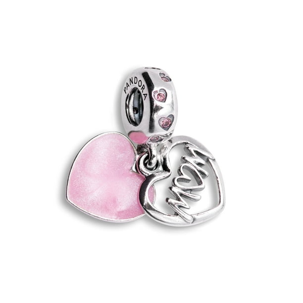 PANDORA - Pandora - Mom Script Heart Dangle Charm - 798887C01 - Walmart ...