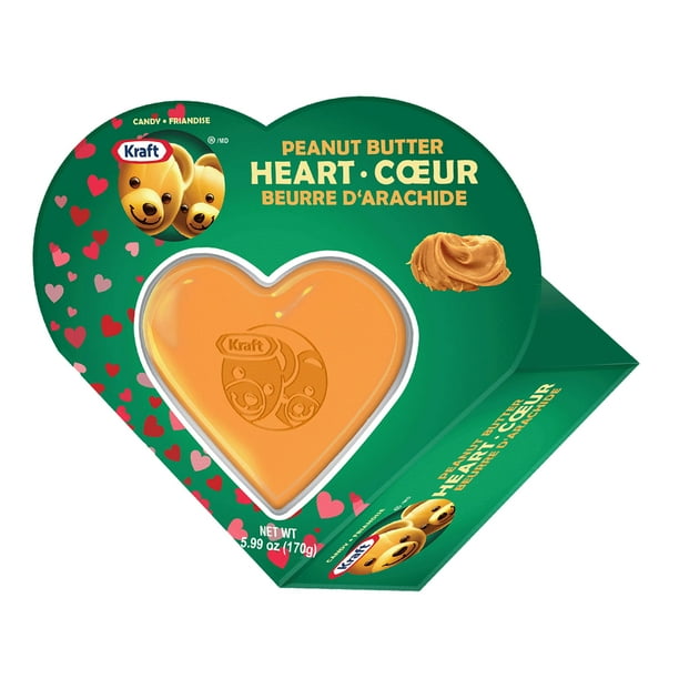 Kraft Milk Chocolate Peanut Butter Hearts Box 6ct/170gr - Walmart.ca