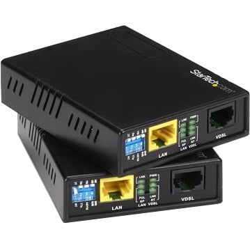 StarTech.com 10/100 VDSL2 Ethernet Extender Kit over Single Pair Wire ...