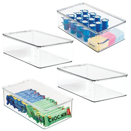 mDesign Plastic Kitchen Pantry and Fridge Storage Organizer Box ...
