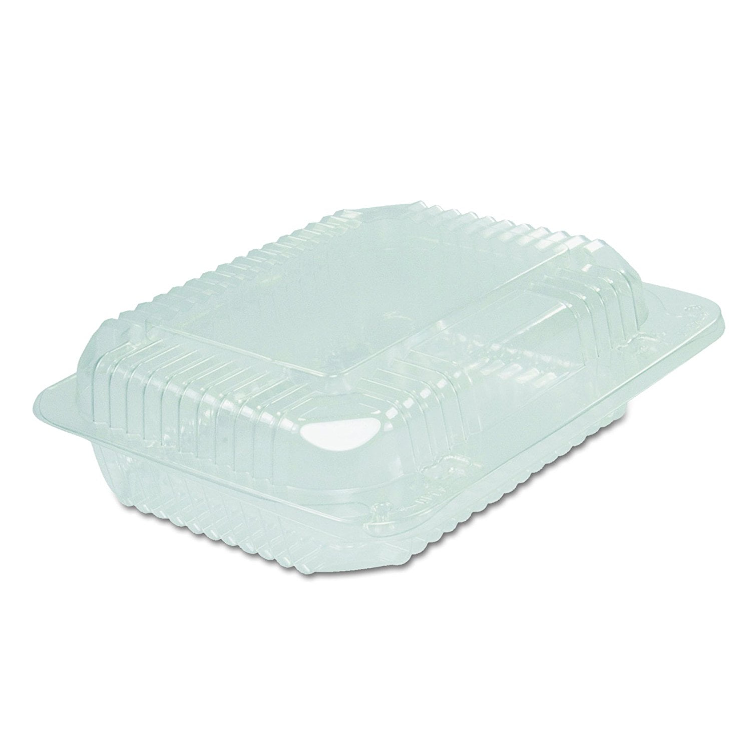 SafePro 6x6x3 Clear Hinged Lid Plastic Container, Polyethylene ...