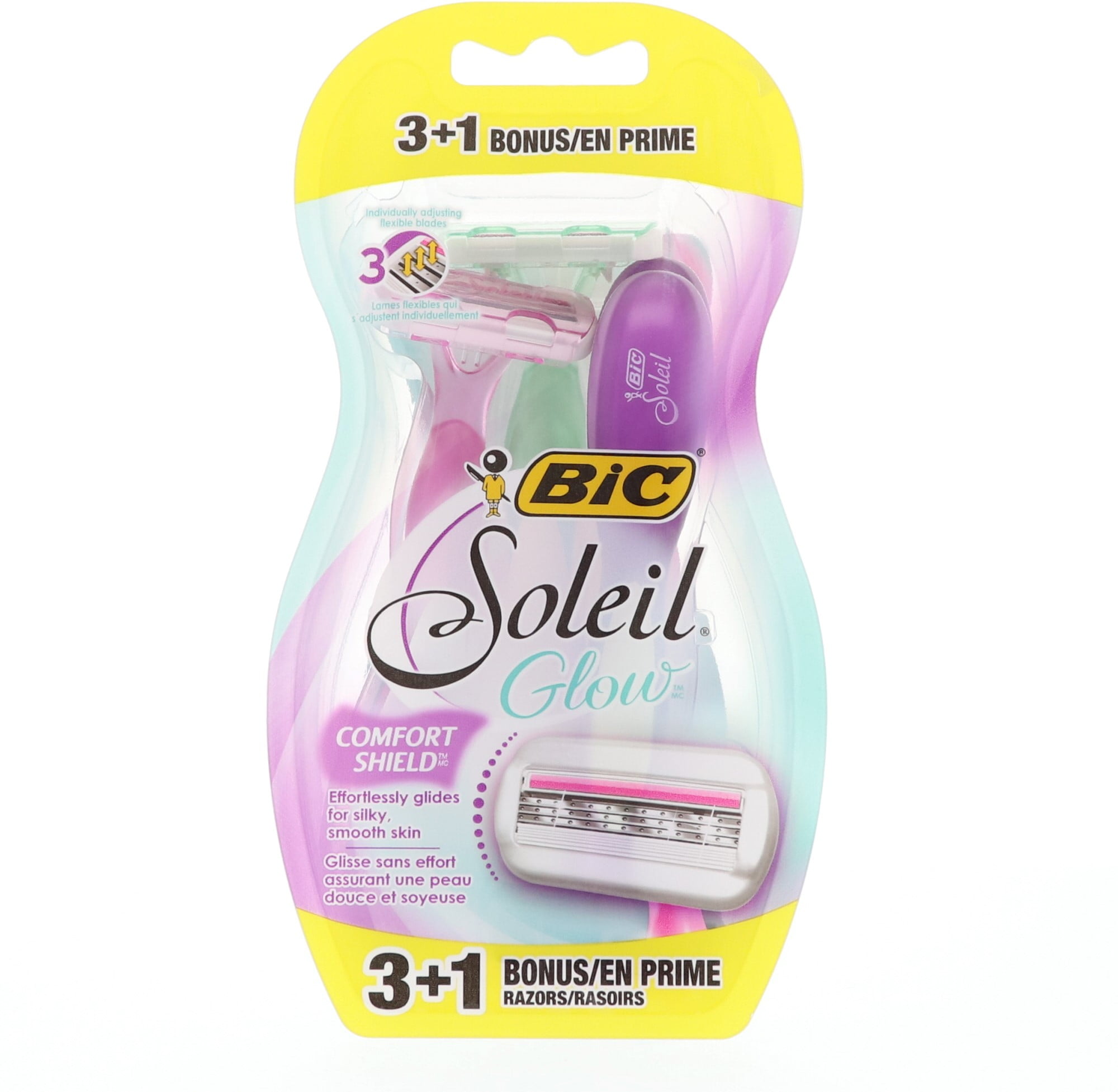 Bic Soleil Glow Women's Disposable Razors 3 ea (Pack of 4) - Walmart.com