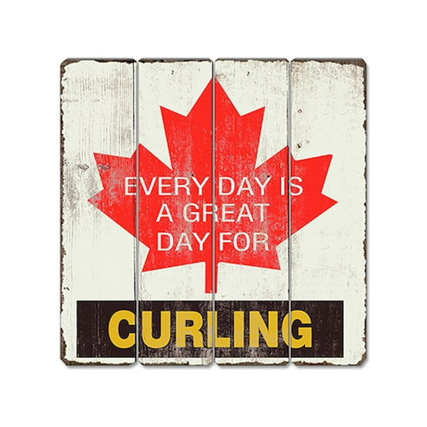 "Great Day For Curling " Wooden Sign - Walmart.com