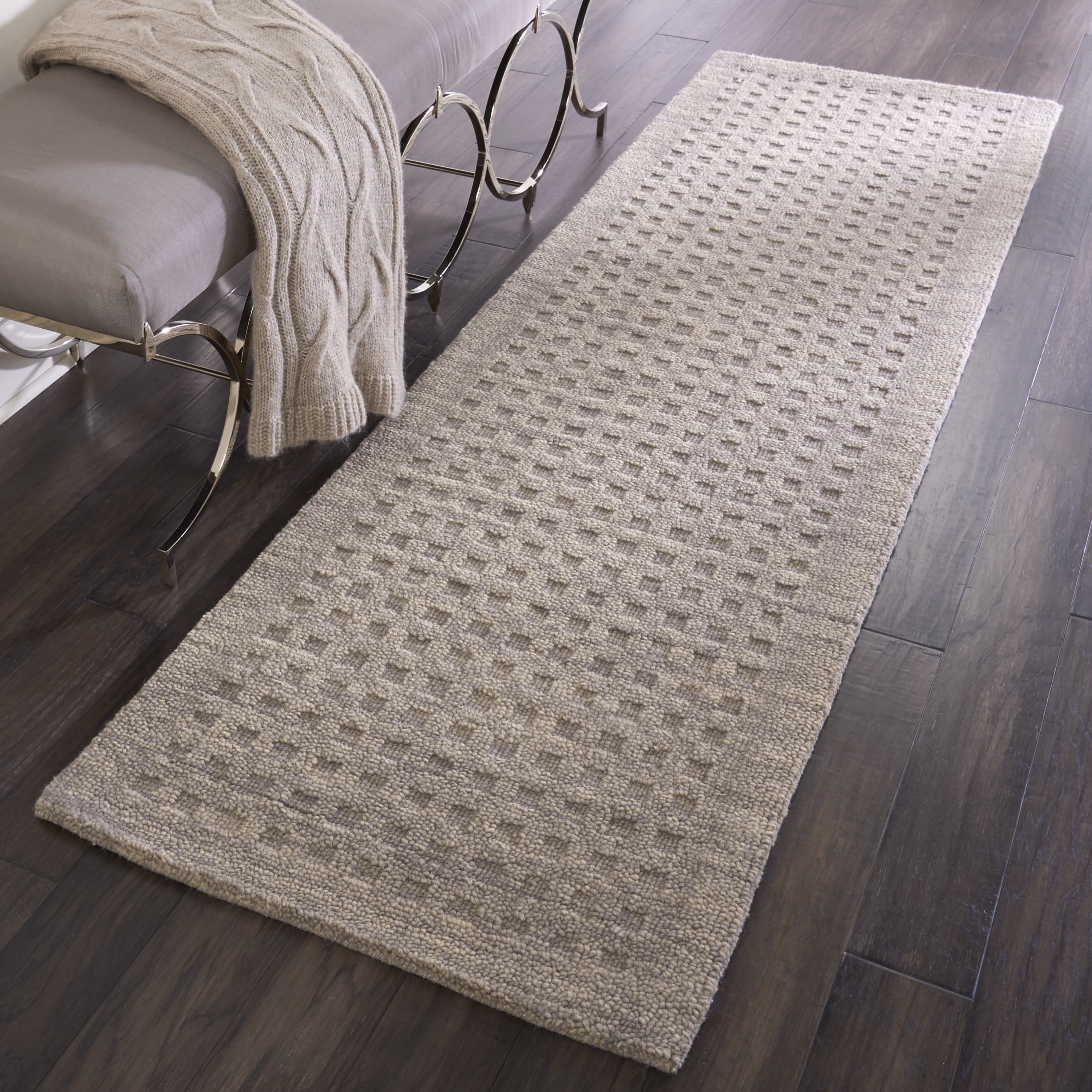Nourison Perris Solid Latte 2'3" x 8' Area Rug, (2x8) - Walmart.com