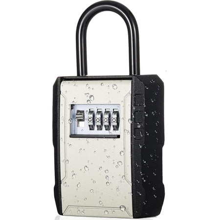 4 Digit Key Box For Outdoors, Key Safe With Number Code, Key Safe With ...