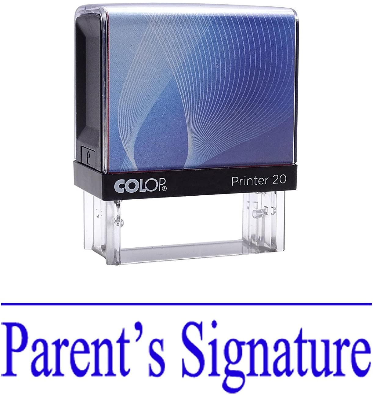 Parents Signature Self Inking Rubber Stamp Samll Blue Ink Teachers ...