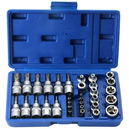 yayagoli 34 Pcs Torx Bit Socket & E-Torx Star Socket Set E4-E20 Nut Set ...