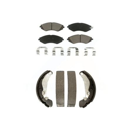 Transit Auto - Front Rear Ceramic Brake Pads And Drum Shoes Kit For ...