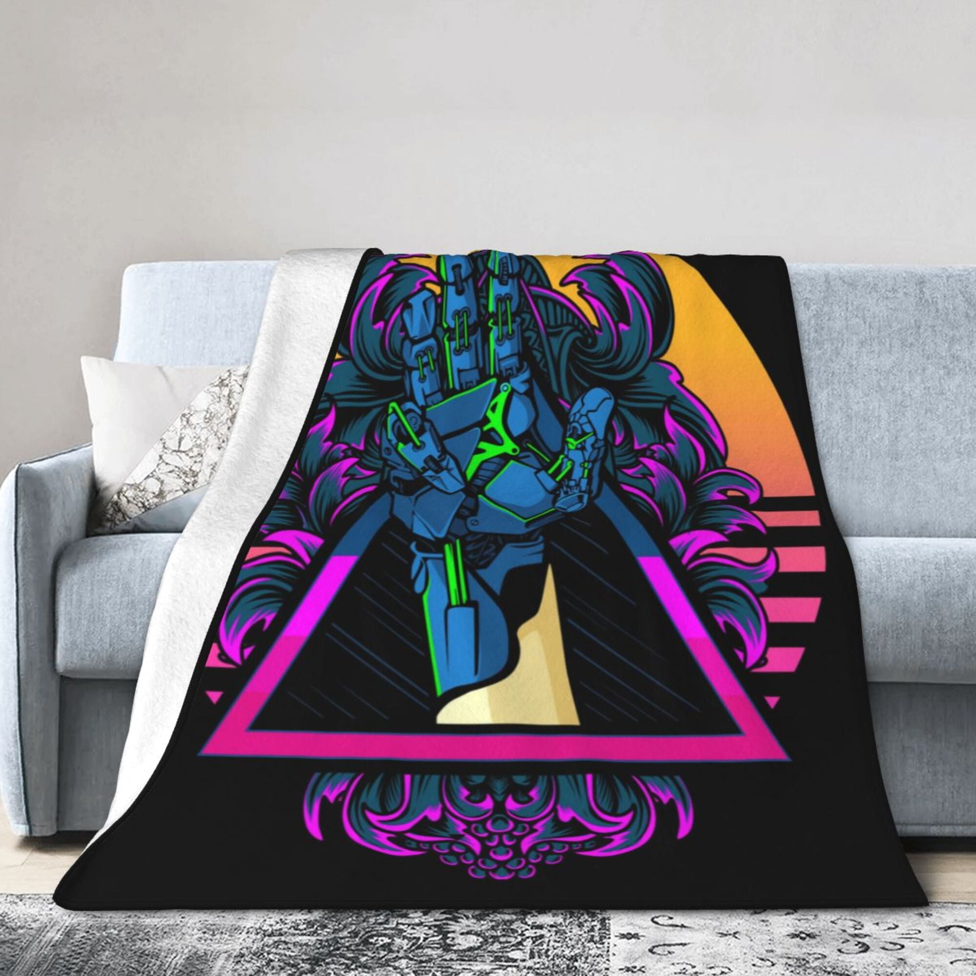 ZICANCN Robot Futuristic Anti-Pilling Flannel Bed Throw Blankets ...