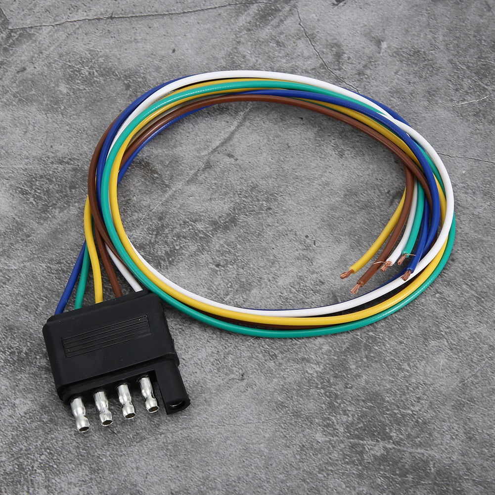 Buy Kritne Durable 5 Pin Flat Plug Trailer Wire Harness Extension ...