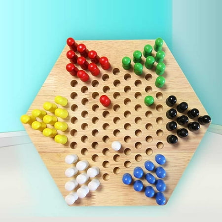 Rdeghly Wooden Educational Board Kids Classic Halma Chinese Checkers ...