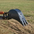 Titan Attachments 8in Wide Skid Steer Backhoe Bucket, 3-Carbon Steel ...
