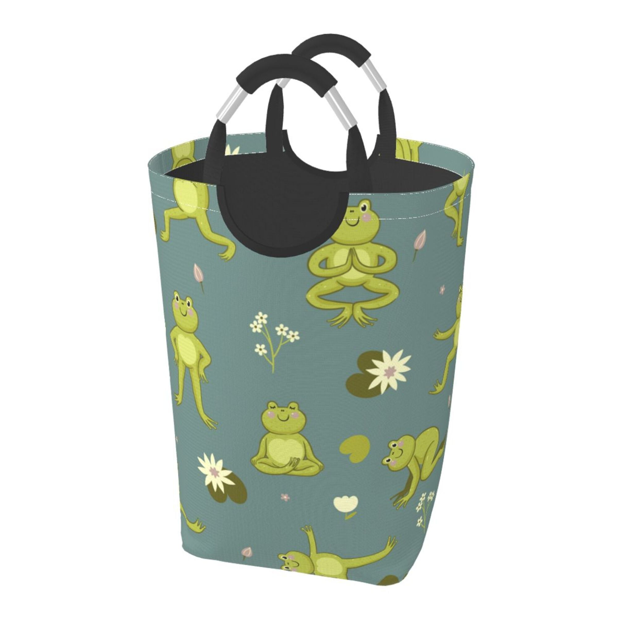 TEQUAN 50L Large Rectangular Laundry Hamper with Aluminum Handles ...