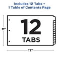 Avery Ready Index 12 Tab Dividers, Customizable TOC, 1 Set (11149 ...