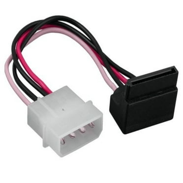 Kentek 6 Inch IN 5.25" Molex to Right-Angled SATA Power Cable Cord 26 ...