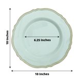 Efavormart 10 Pack | 10" Jade / Gold Scalloped Rim Plastic Dinner ...