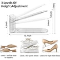 8-Pack Transparent Clear Shoe Slots Organizer, Adjustable Multi-Level ...