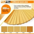 100 Pcs Hand Sander Kit, 3.5” x 1” Mini Micro Sander for Small Projects ...
