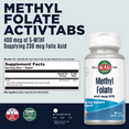 Kal Methyl Folate Supplement, 5-MTHF Active Form, 400 mcg, Heart and ...