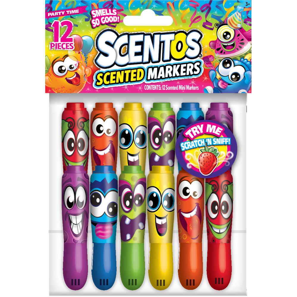12ct Scentos Scented Mini Markers - Walmart.com - Walmart.com