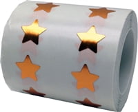 Metallic Bronze Star Stickers, 1/2 Inch Wide, 1000 Labels on a Roll ...